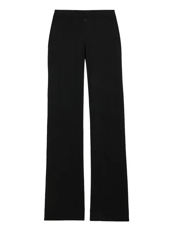 TOTEME Silk-blend Wide-leg Pants - Black