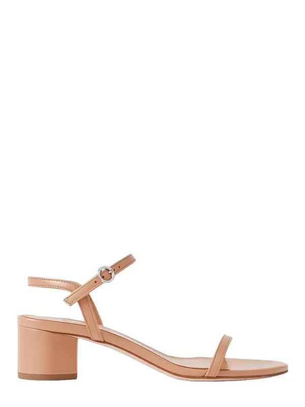 AeydĒ Immi Leather Block Heel Sandals - Sand