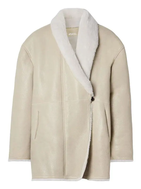 Isabel Marant Étoile Elanore Shearling Jacket - Beige