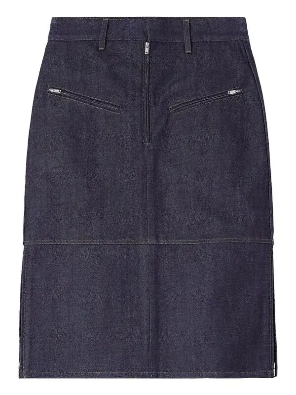JIL SANDER Denim Midi Skirt - Dark Denim