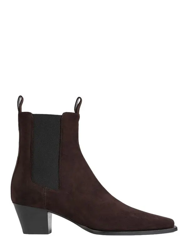 TOTEME Suede Chelsea Boots - Brown