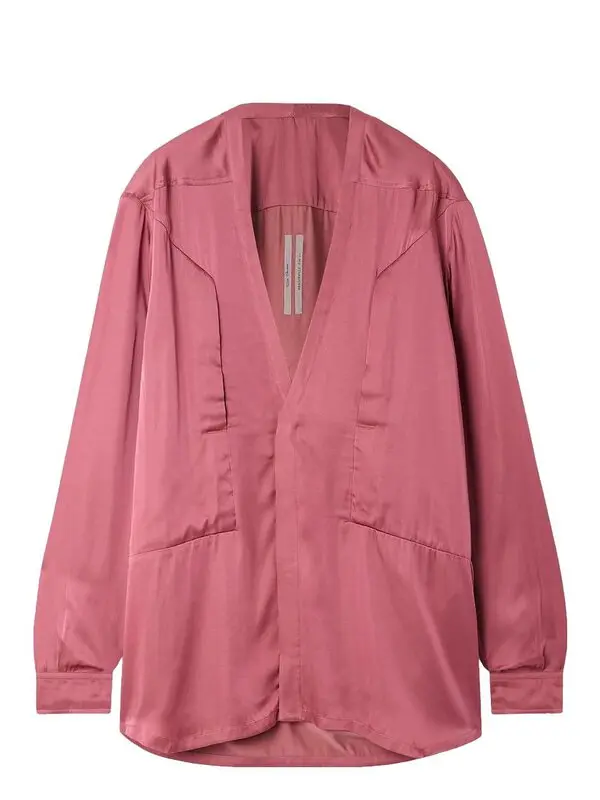 Rick Owens Satin Shirt - Antique Rose