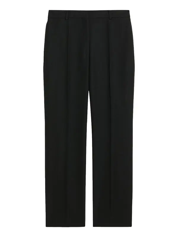 TOTEME Woven Straight-leg Pants - Black