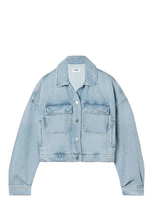 AGOLDE Luka Cropped Denim Jacket - Light Denim