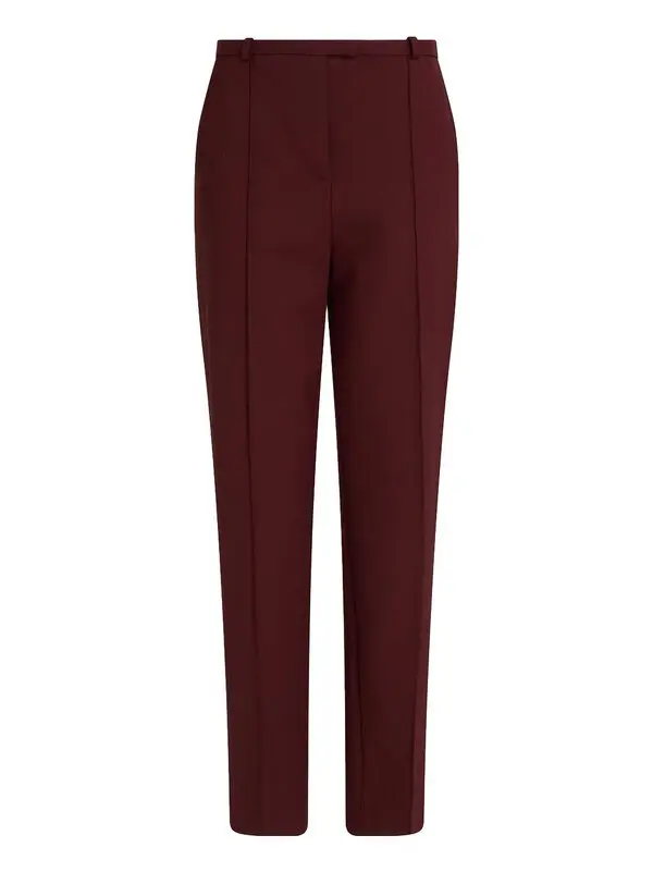 Loulou De Saison Malka Wool-blend Slim-leg Pants - Merlot