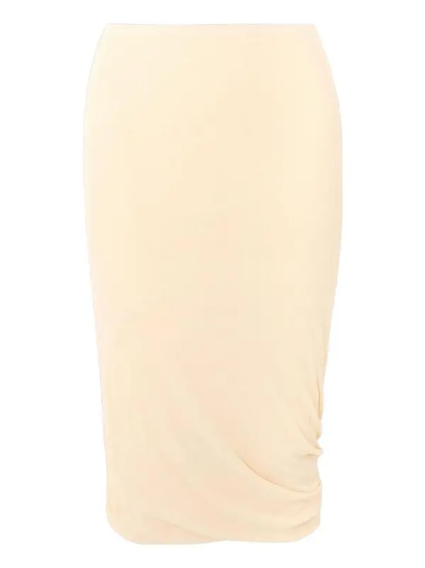 JIL SANDER Cotton Crepe Midi Skirt - Cream
