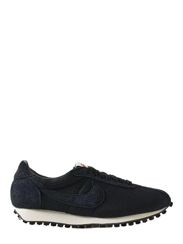 Nike Ld1000 Brushed Suede-trimmed Twill Sneakers - Black