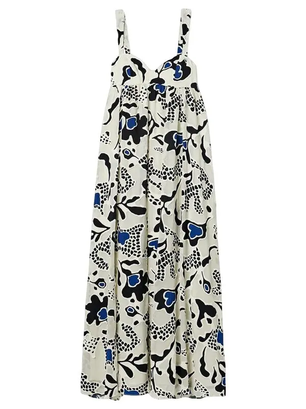 Ulla Johnson Leilani Appliquéd Printed Crepe Maxi Dress - Ivory