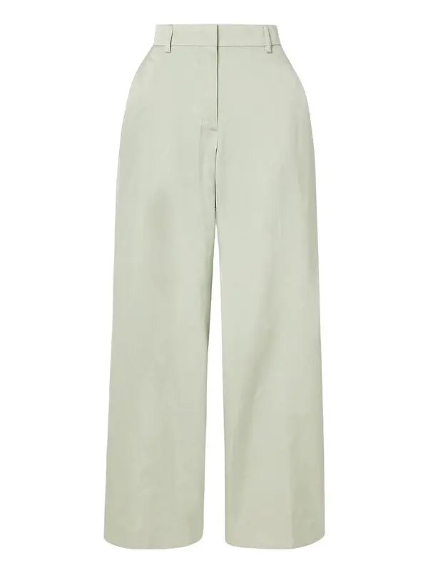 Dries Van Noten Satin Straight-leg Pants - Light Green