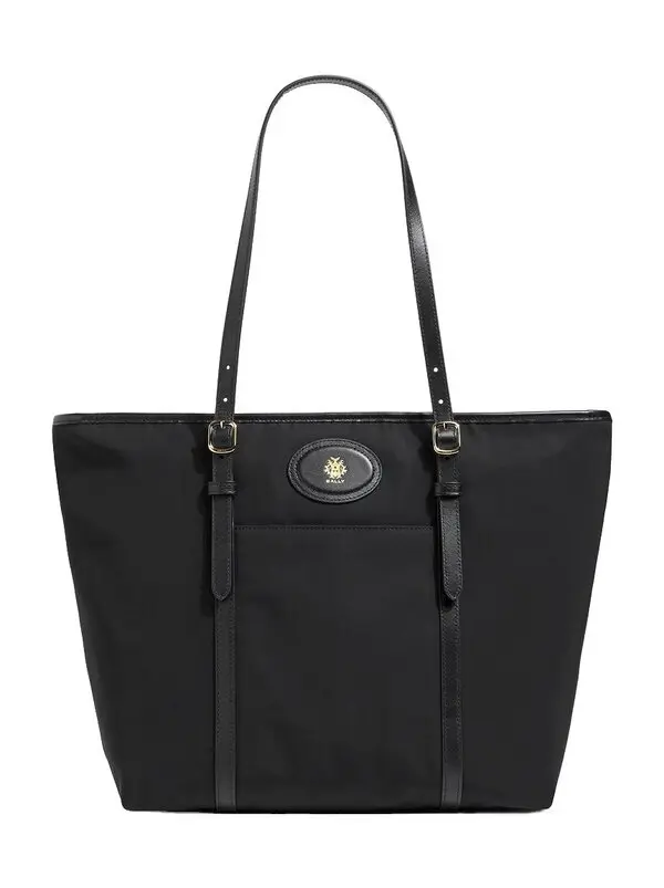 Bally Leather-trimmed Shell Tote - Black