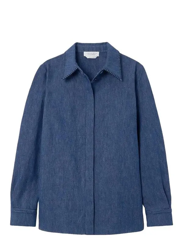 Gabriela Hearst Cruz Chambray Shirt - Indigo