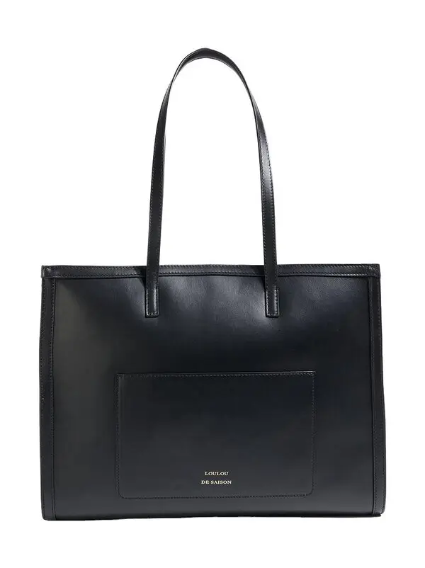 Loulou De Saison Anyla Leather Tote - Black