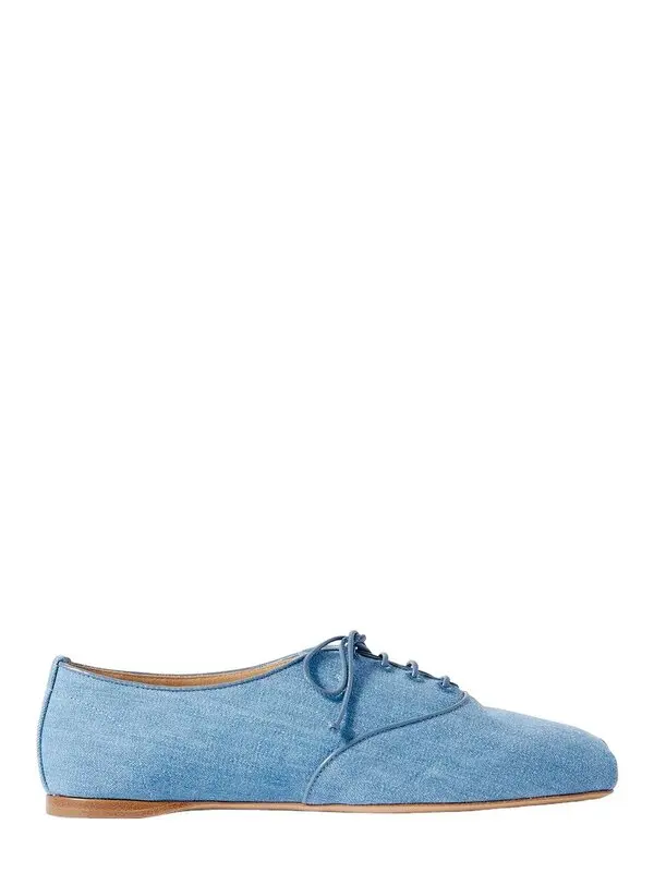 Gabriela Hearst Maya Denim Brogues - Light Denim