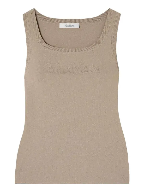 Max Mara Embossed Knit Tank - Mushroom