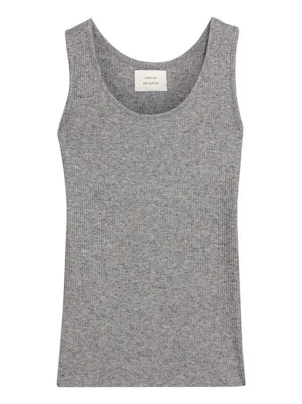 Loulou De Saison Ribbed Jersey Tank - Gray