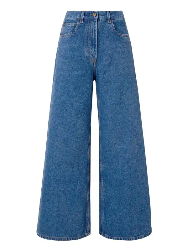 Etro High-rise Wide-leg Denim Jeans - Mid Denim