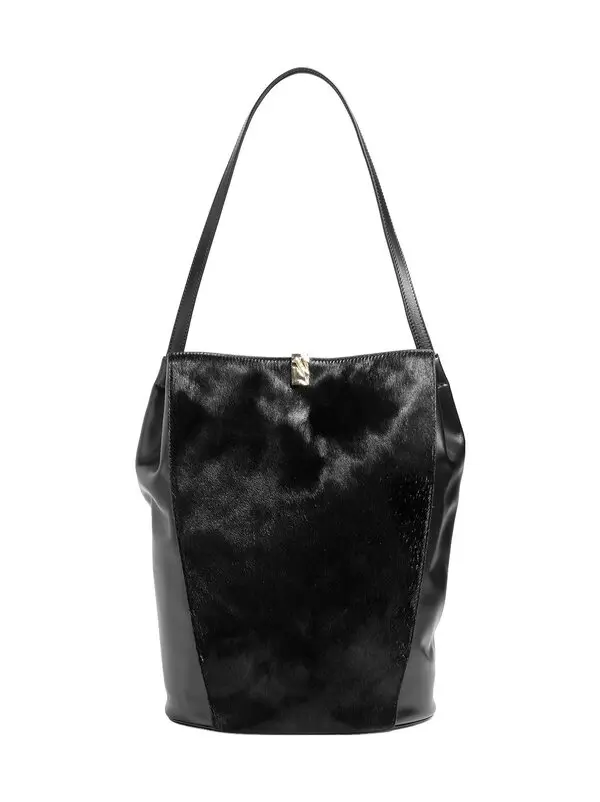 Loulou De Saison Calf Hair Bucket Bag - Black