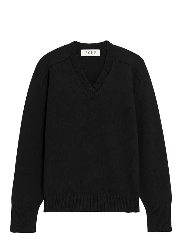 RÓHE Cutout Wool And Cashmere-blend Sweater - Black