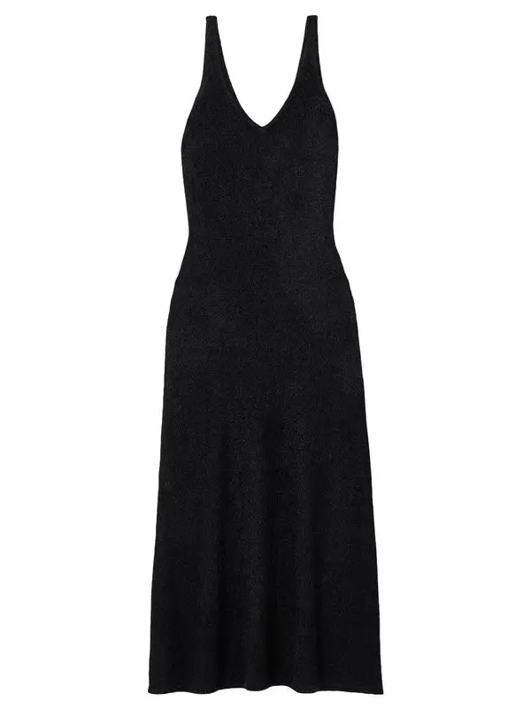 Gabriela Hearst Silk And Cashmere-blend Midi Dress - Black