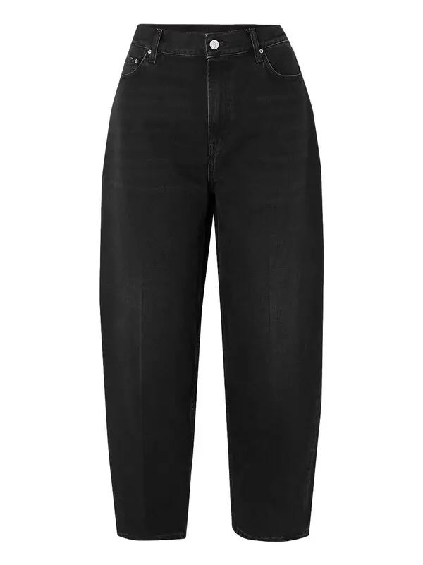 TOTEME High-rise Barrel-leg Jeans - Black