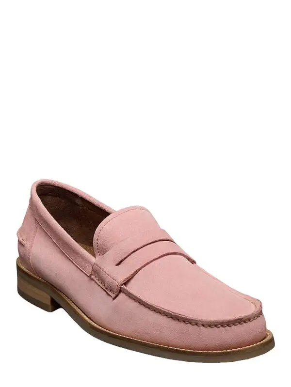 Allen Edmonds Sorrento Penny Loafer - Light Pink Suede