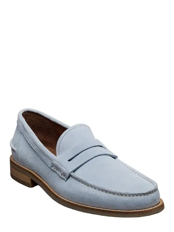 Allen Edmonds Sorrento Penny Loafer - Light Blue Suede