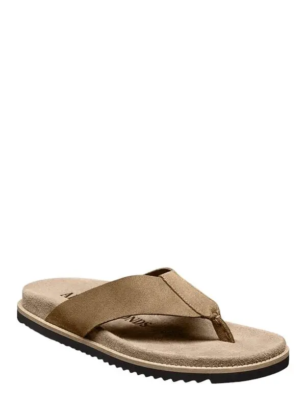 Allen Edmonds Sawgrass Suede Thong Sandals - Tobacco Suede