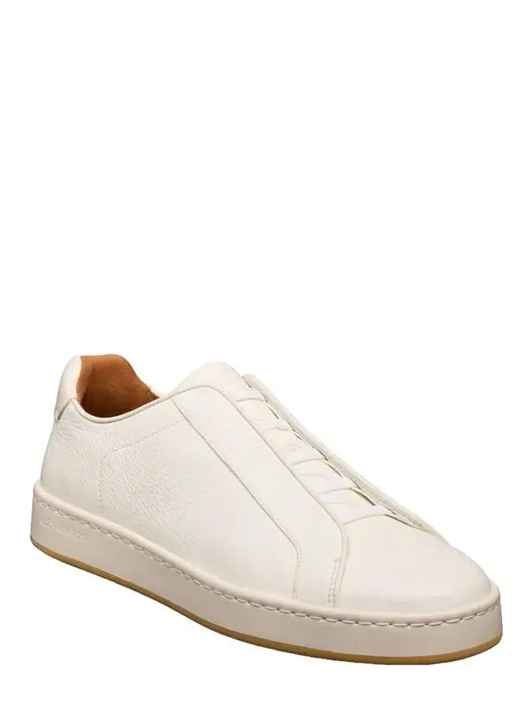 Allen Edmonds Banks Court Slip-on Stretch-lace Sneaker - White Leather