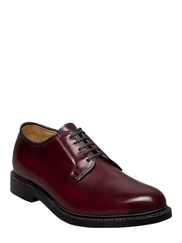 Allen Edmonds Rowan Reserve Plain-toe Derby Dress Shoe - Burgundy Polished Calf Leather