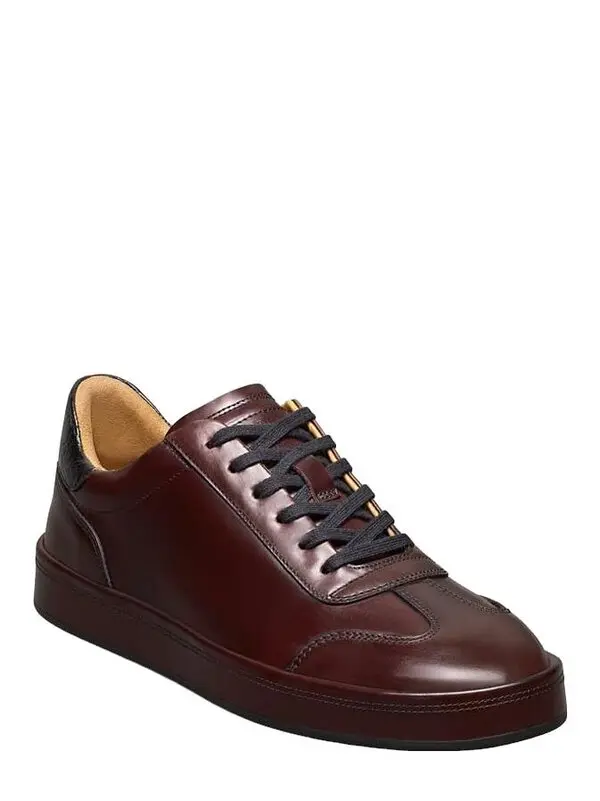 Allen Edmonds Hawthorne Reserve Lace-up Sneaker - Bordeaux Calf & Genuine Croc
