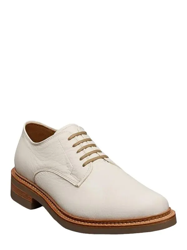 Allen Edmonds Amesbury Plain-toe Derby Dress Shoe - Off White Leather