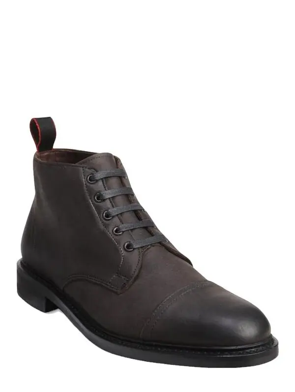 Allen Edmonds Patton Cap-toe Lace-up Boots With Dainite Rubber Sole - Grey Leather