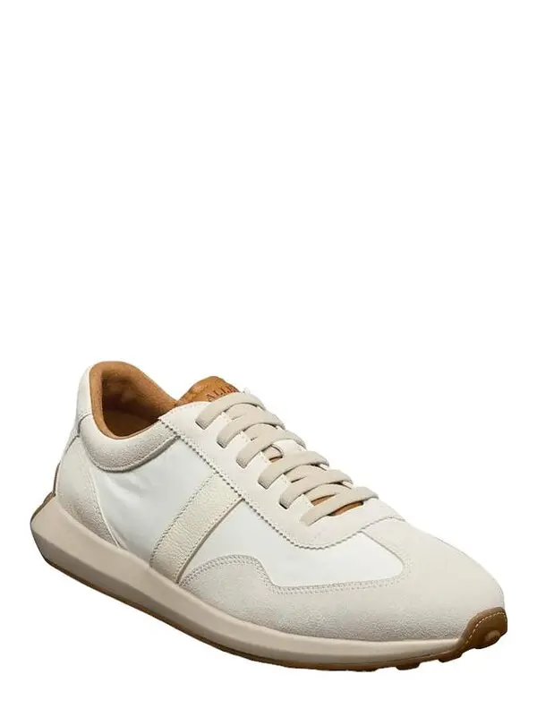Allen Edmonds Luka Slip-on Stretch-lace Sneaker - White Nylon & Suede