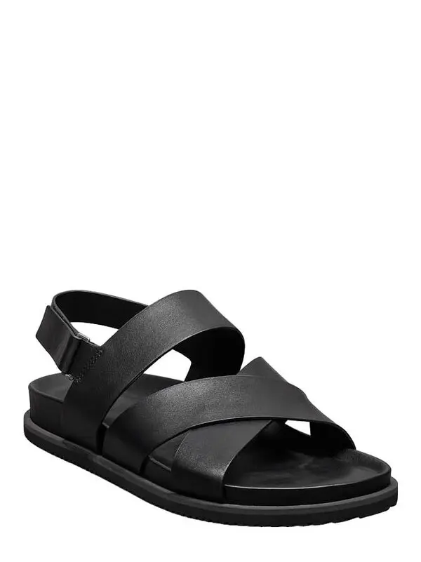 Allen Edmonds Davenport Leather Sandals - Black Leather