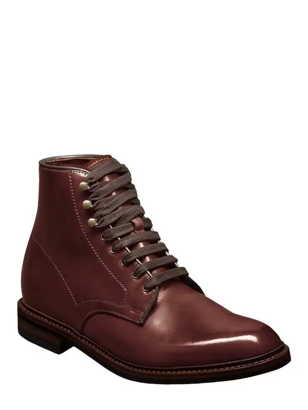 Allen Edmonds Higgins Mill Shell Cordovan Leather Lace-up Derby Boots - Chili Cordovan Leather