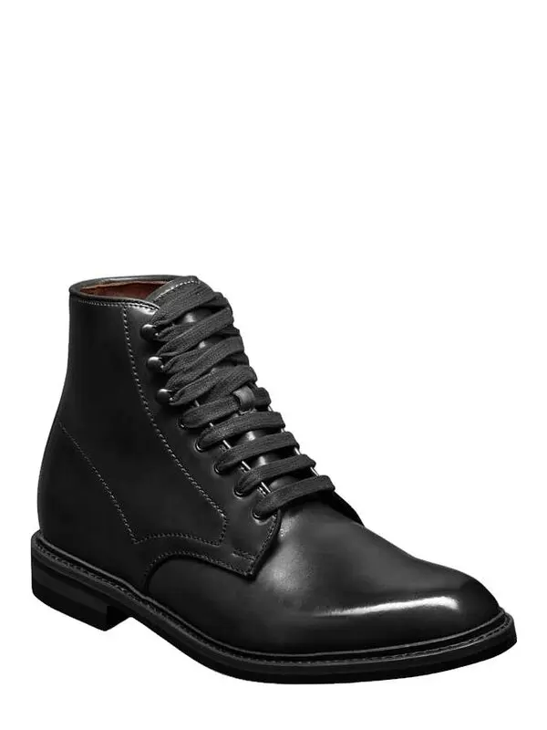 Allen Edmonds Higgins Mill Shell Cordovan Leather Lace-up Derby Boot - Black Cordovan Leather