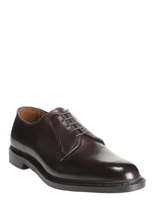 Allen Edmonds Leeds Shell Cordovan Derby Dress Shoe - Burgundy Cordovan Leather