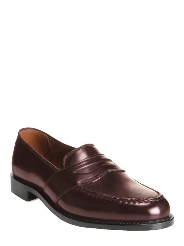 Allen Edmonds Randolph Shell Cordovan Penny Loafer - Burgundy Cordovan Leather