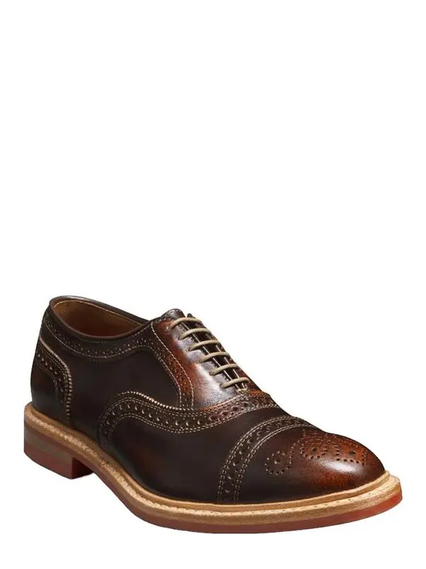 Allen Edmonds Strandmok Cap-toe Oxford With Dainite Rubber Sole - Brown Saddle Leather