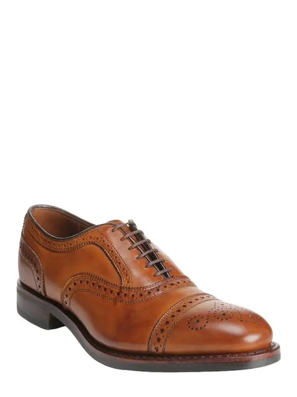 Allen Edmonds Strand Cap-toe Oxford Dress Shoe With Dainite Sole - Walnut Brown Leather