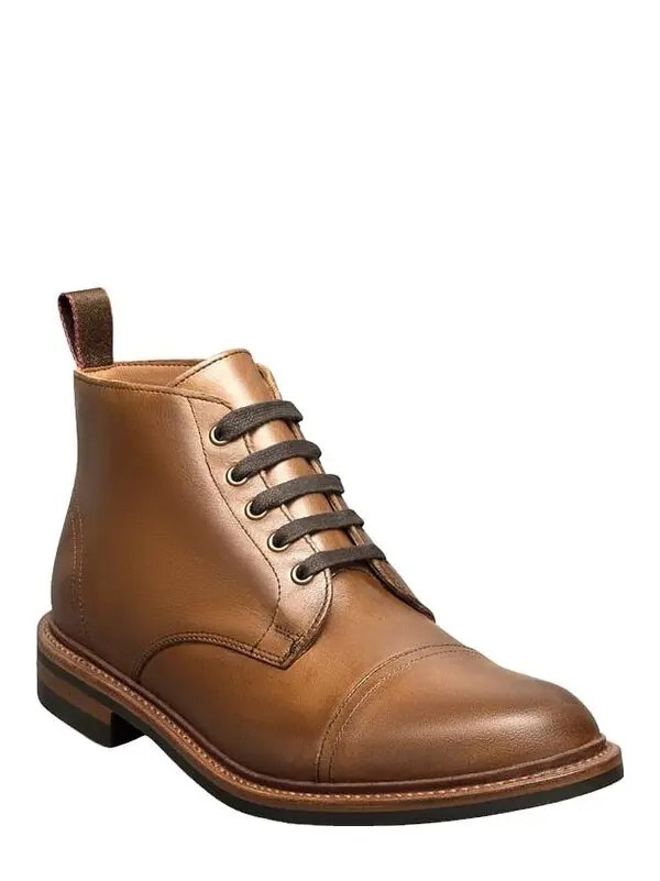 Allen Edmonds Patton Weatherproof Cap-toe Lace-up Boot With Dainite Rubber Sole - Pecan Leather