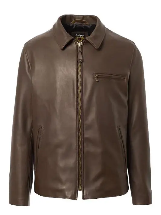 Allen Edmonds Schott N.y.c. X Leather Delivery Jacket - Brown