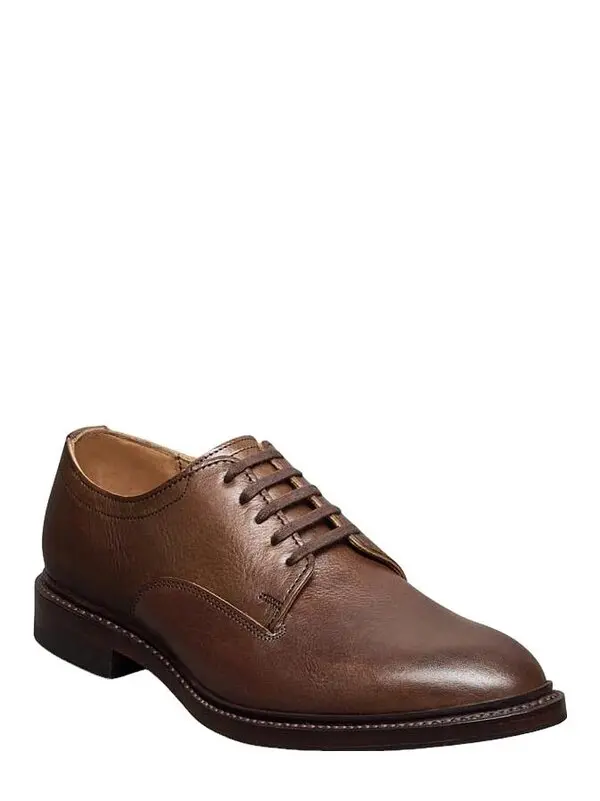 Allen Edmonds Trevor Plain-toe Derby Shoe - Brown Leather