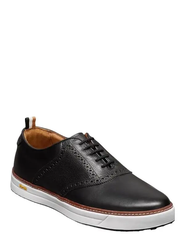 Allen Edmonds Straits Saddle Golf Shoe - Black Leather