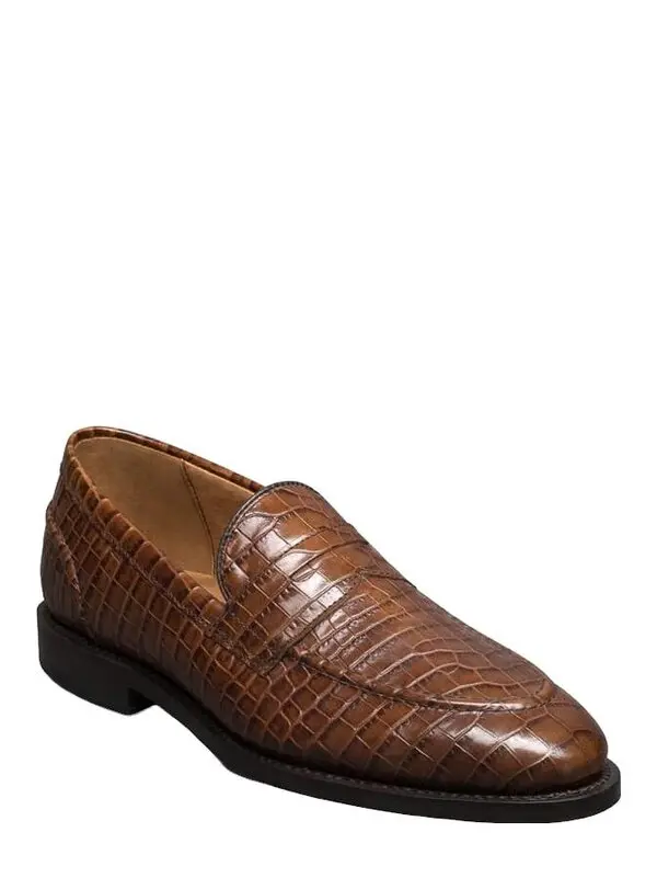 Allen Edmonds Randolph 2.0 Penny Loafer - Chili Embossed Croco Leather