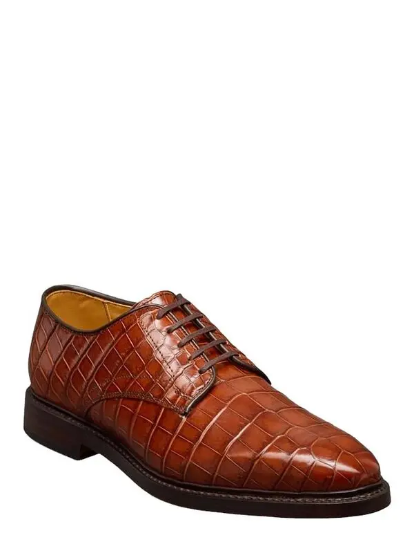 Allen Edmonds Maxwell Reserve Plain-toe Derby Dress Shoe - Chili Genuine Crocodile