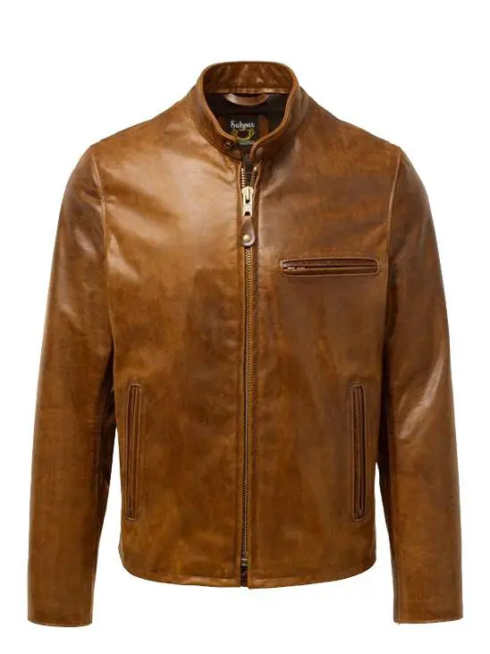 Allen Edmonds Schott® N. Y. C. X Café Racer 2.0 Leather Jacket - Nutmeg