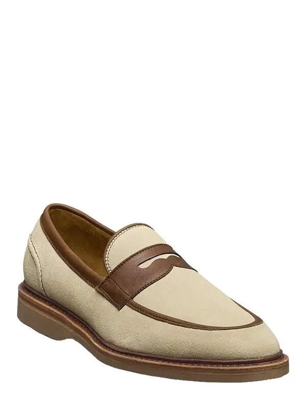 Allen Edmonds Randolph Verse Penny Loafer - Sand/chilisuede&leathermix