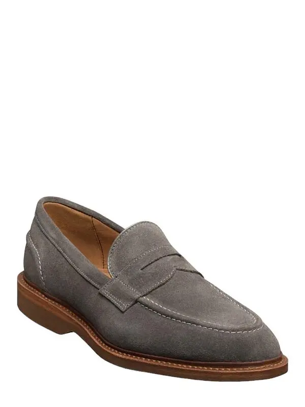 Allen Edmonds Randolph Verse Penny Loafer In Suede - Dark Grey Suede