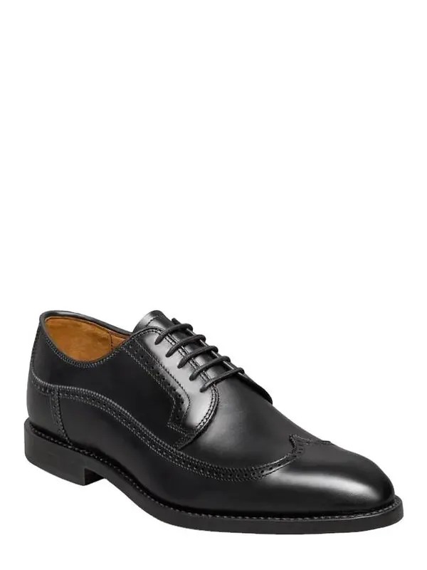 Allen Edmonds Winston Wingtip Lace Up Derby Dress Shoe - Black Leather